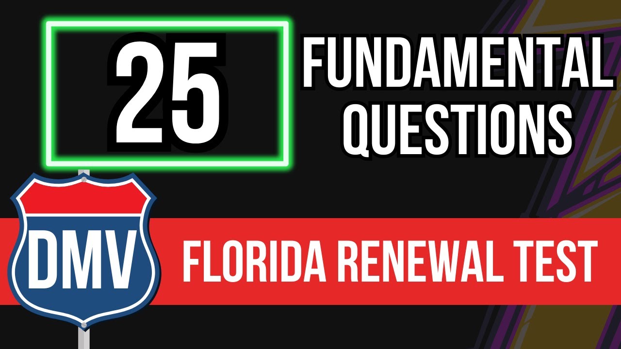 Florida DMV Renewal Test for Seniors (2024 FL Driver's License) - YouTube