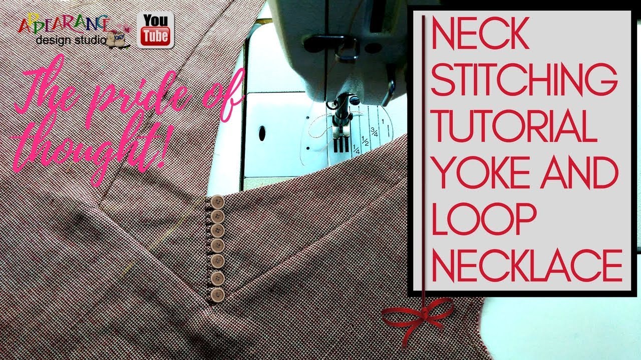 Sewing Tips A Shirt Neckline ️ Neck Stitching Tutorial Yoke And Loop Necklace ⭐ Easysewing ...