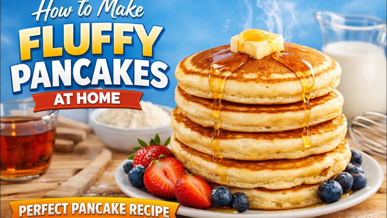 How to Make Fluffy Pancakes at Home | Perfect Pancake Recipe!! - YouTube