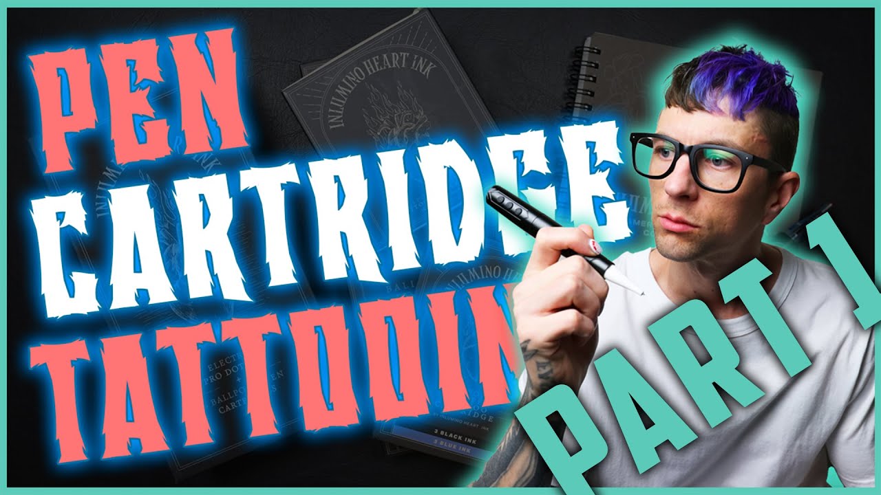 PEN CARTRIDGE TATTOOING - PART 1: LINE WORK, CIRCLES, FLOWERS, & WHIP ...