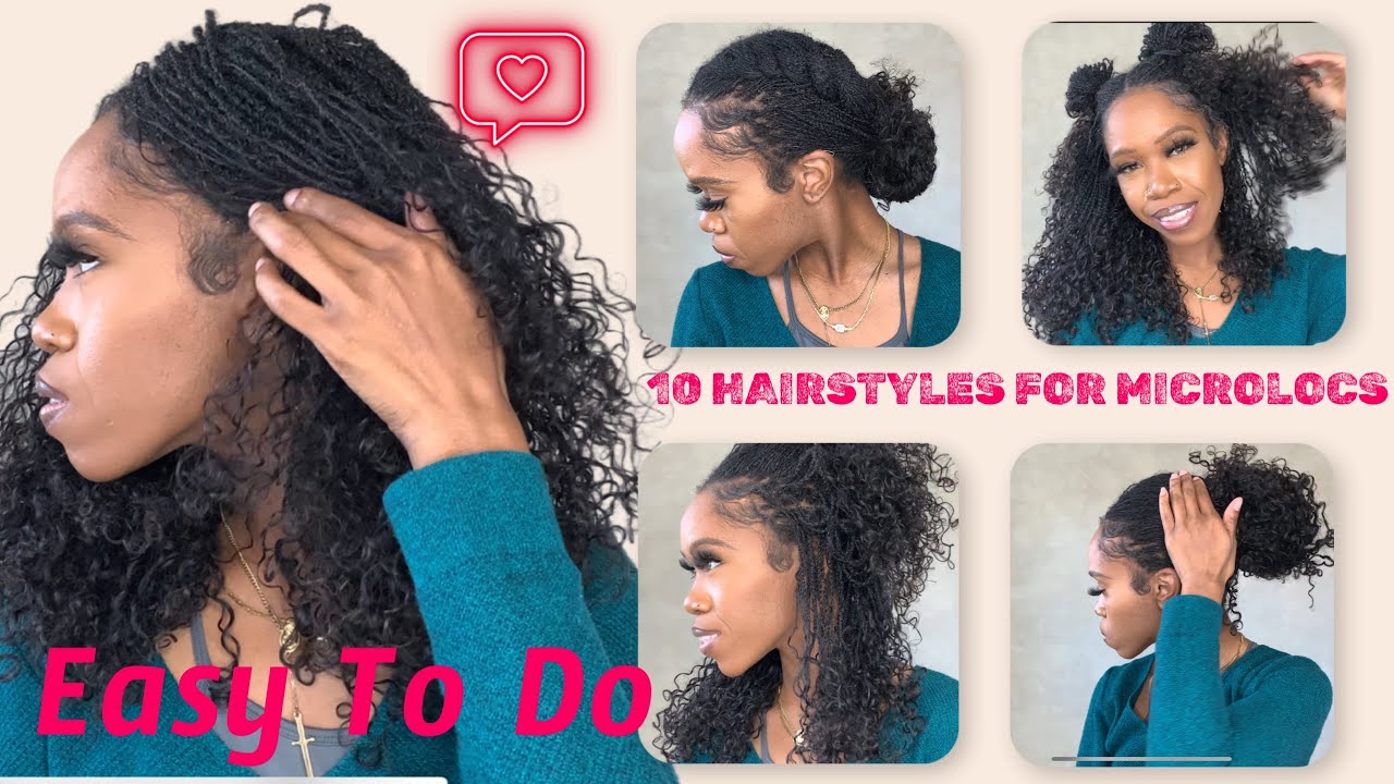 10 Cute Easy Styles To Do On Micro Locs - YouTube