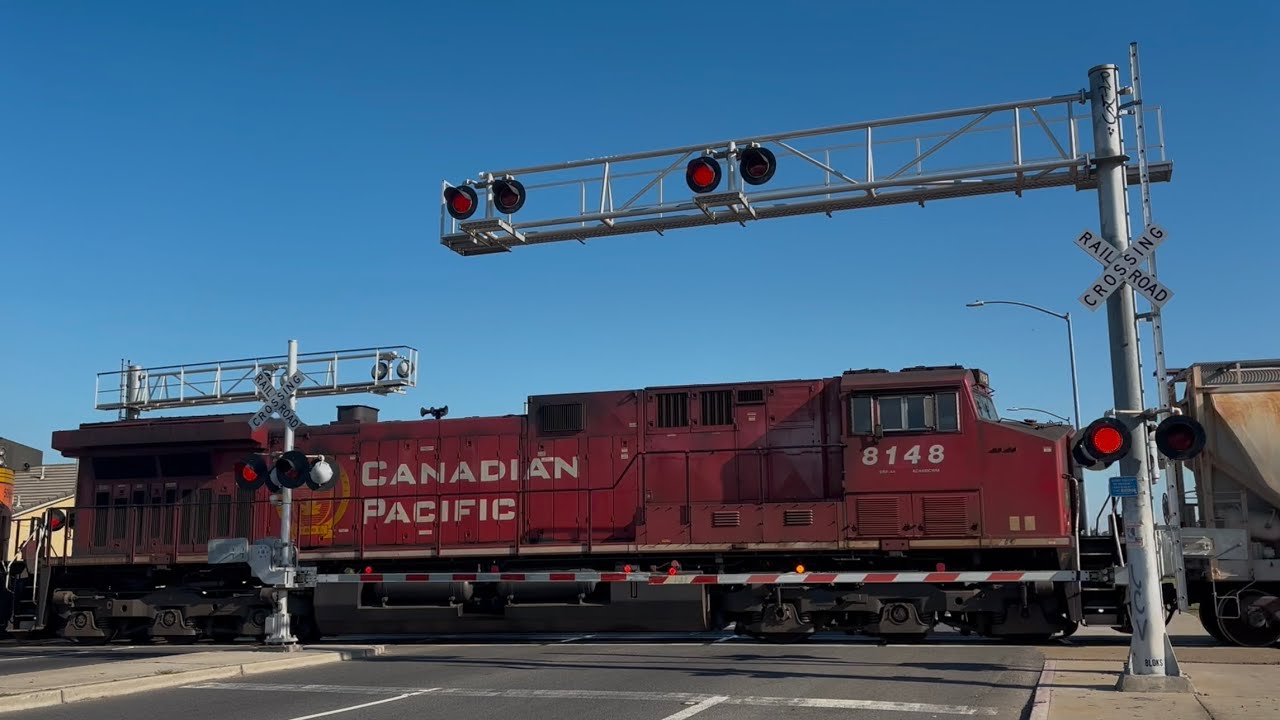 BNSF 7819 Manifest Train With (CPKC) - CP North - E. Swain Road ...