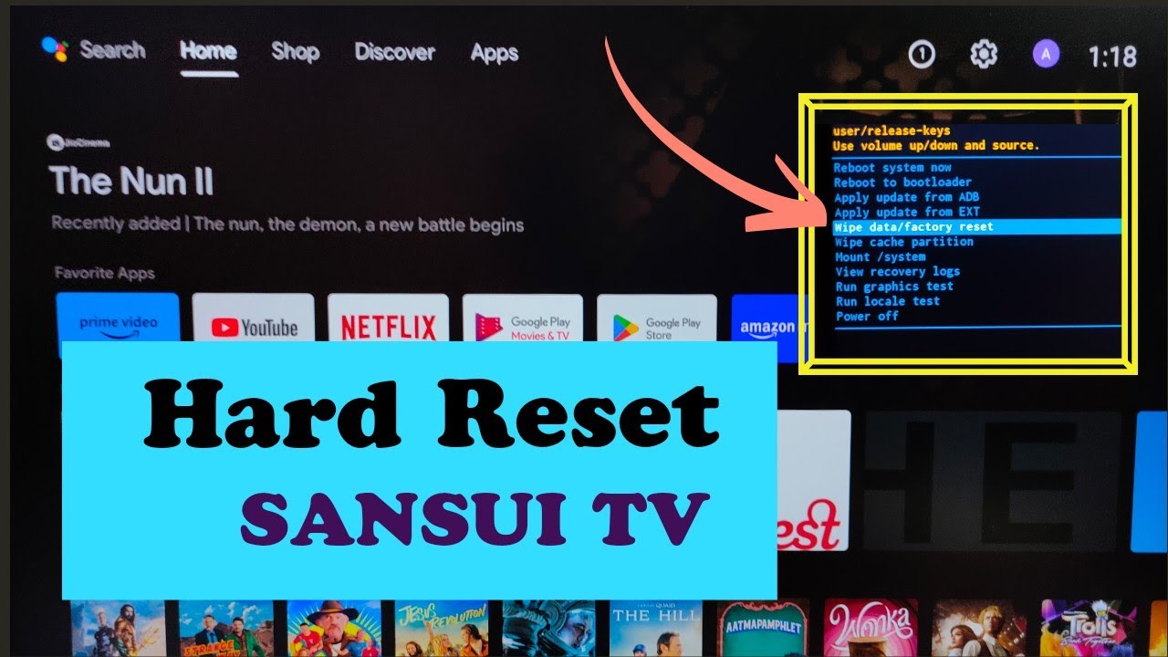 SANSUI TV : How to Hard Reset | Factory Reset SANSUI Android TV and ...