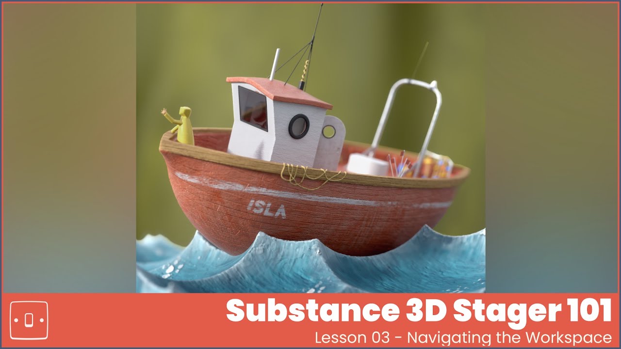 03 | Substance 3D Stager Course - Navigating The Workspace - YouTube