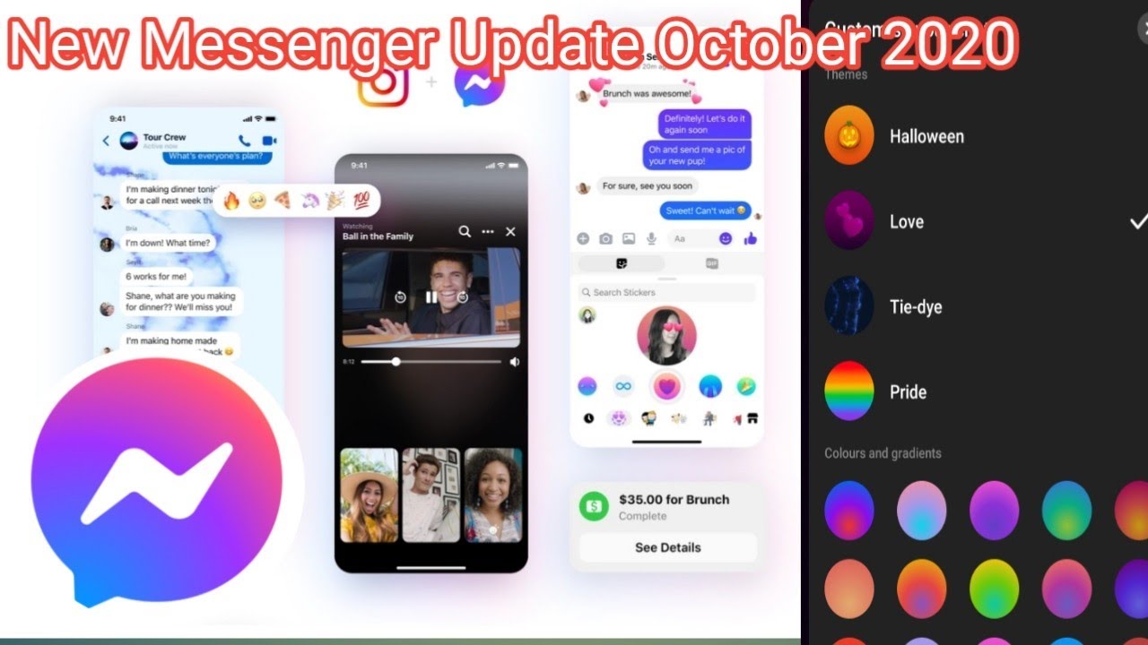 New Theme on Facebook Messenger /New Theme Update 2020 - YouTube