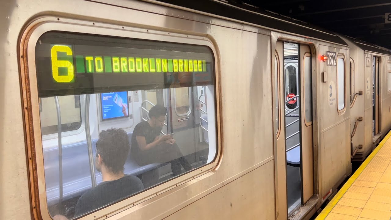 MTA IRT Lex Ave Line Special: R62A/R142A (6) Local Trains At East 77th ...