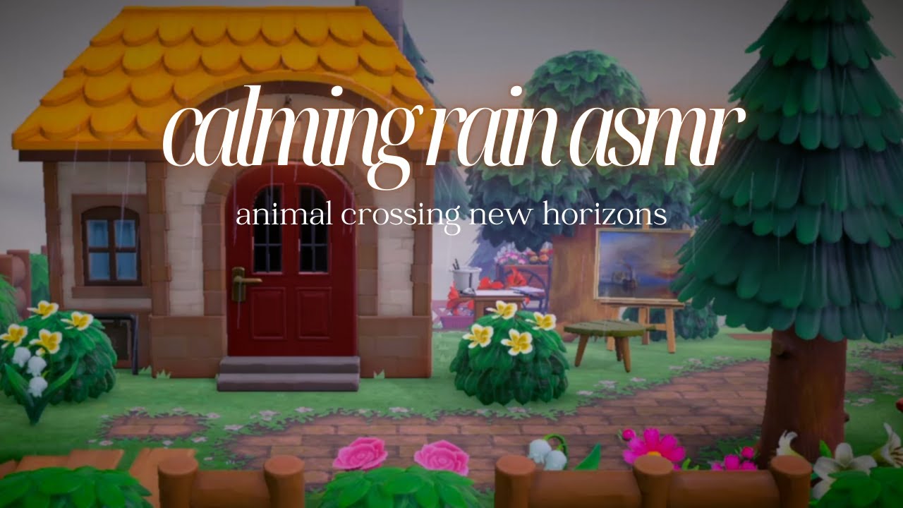 3 HR Animal Crossing Rain on a Rooftop ASMR | Relax, Study, Sleep ...