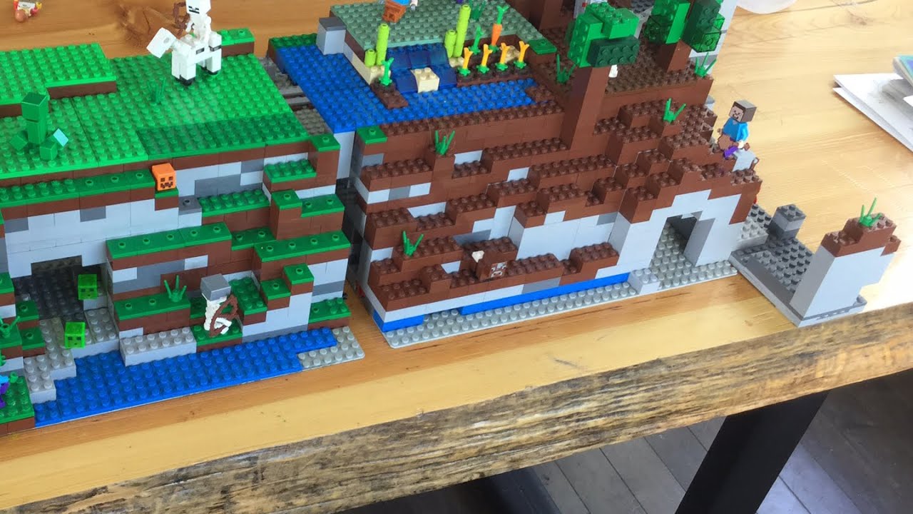 Building LEGO Minecraft mountain - YouTube