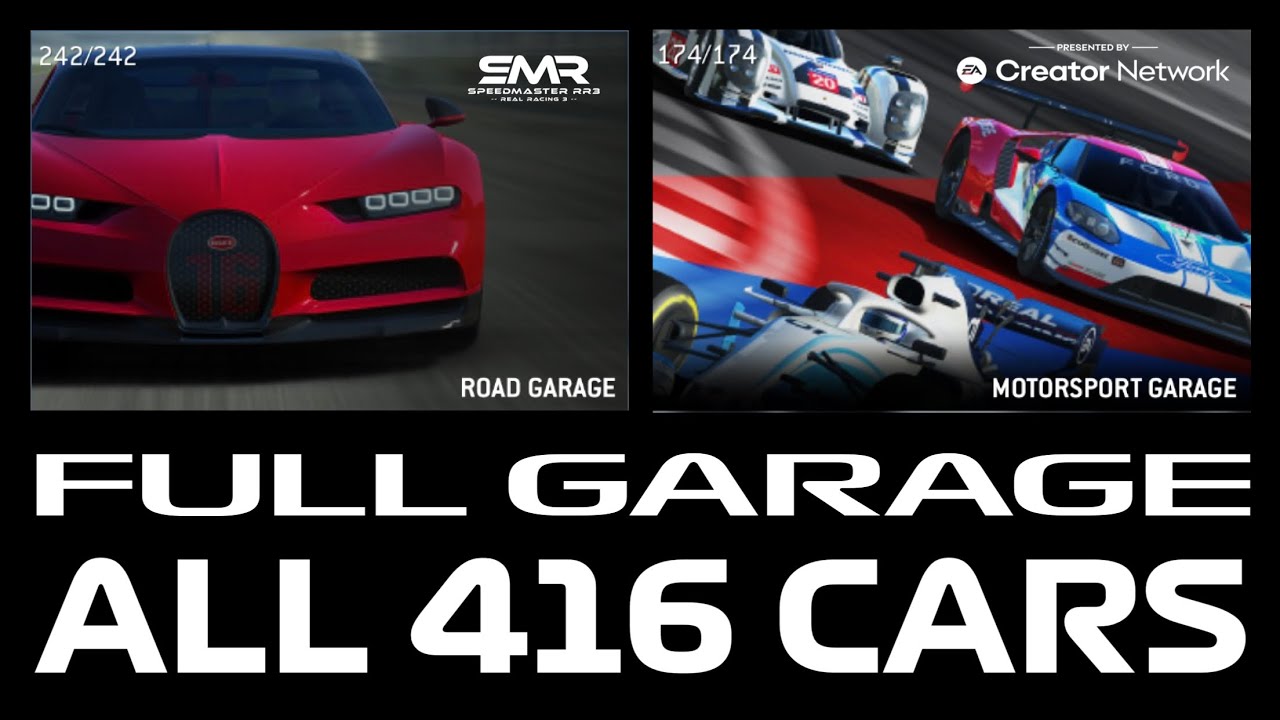 Real Racing 3 ALL 416 CARS - Full Garage - YouTube