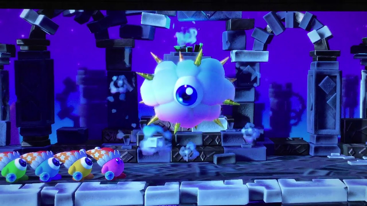 Kirby Star Allies: Kracko/ Twin Kracko boss + level - YouTube