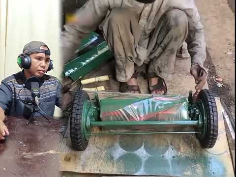 PROSES PEMBUATAN MESIN RUMPUT MANUAL TANPA MESIN,KEREN 👍