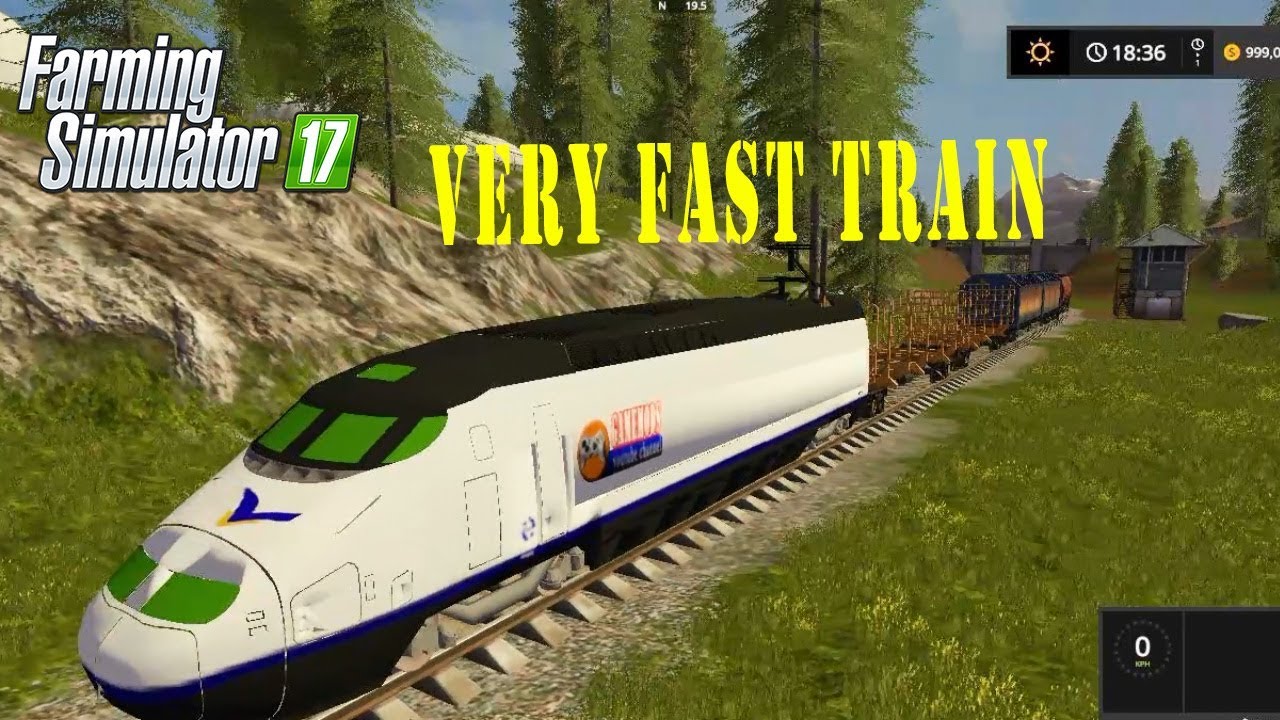VERY FAST TRAIN on Goldcrest Valley, Farming Simulator 17 - YouTube