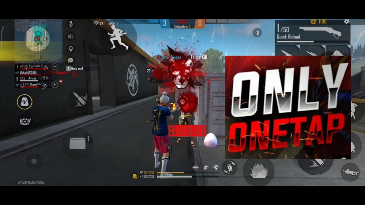free fire one tap headshot free fire one tap gameplay video | op game ...