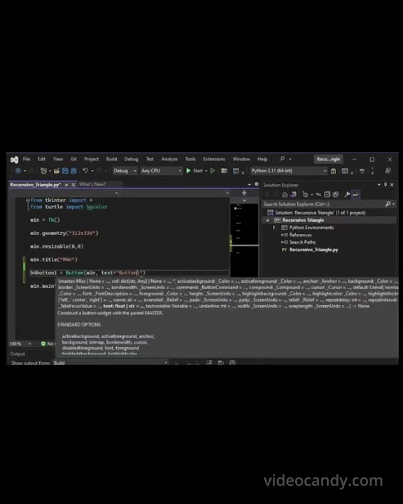 Creating Buttons In Python Python Pythonprogramming Pythontutorial Youtube