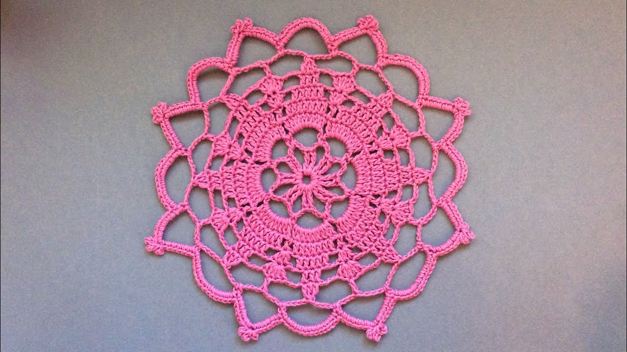 Easy Crochet Little Doily Tutorial - YouTube