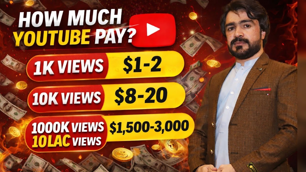 How Much Does YouTube Pay for 1K, 10K & 1 Lakh Views - YouTube