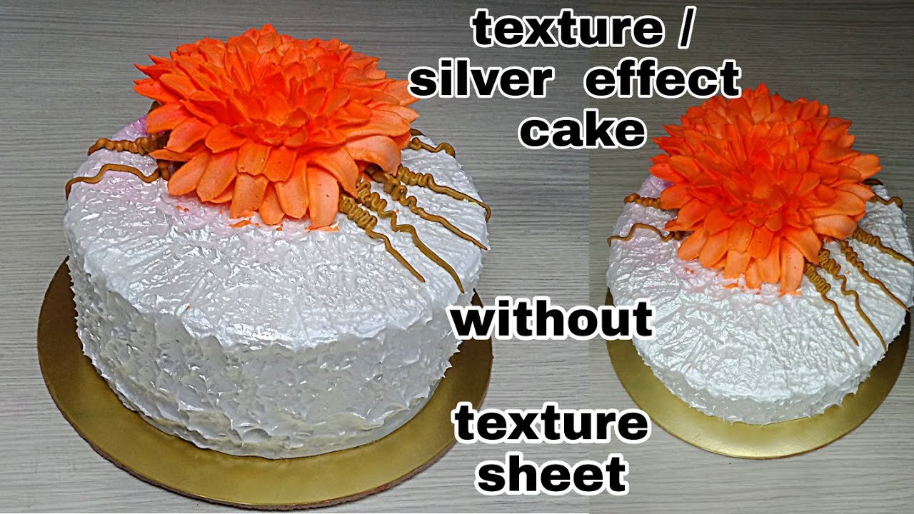 texture effect cake /// silver effect cake - YouTube