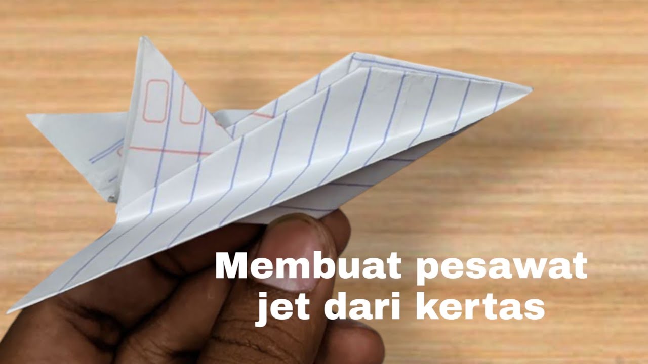 CARA MEMBUAT PESAWAT DARI KERTAS - YouTube