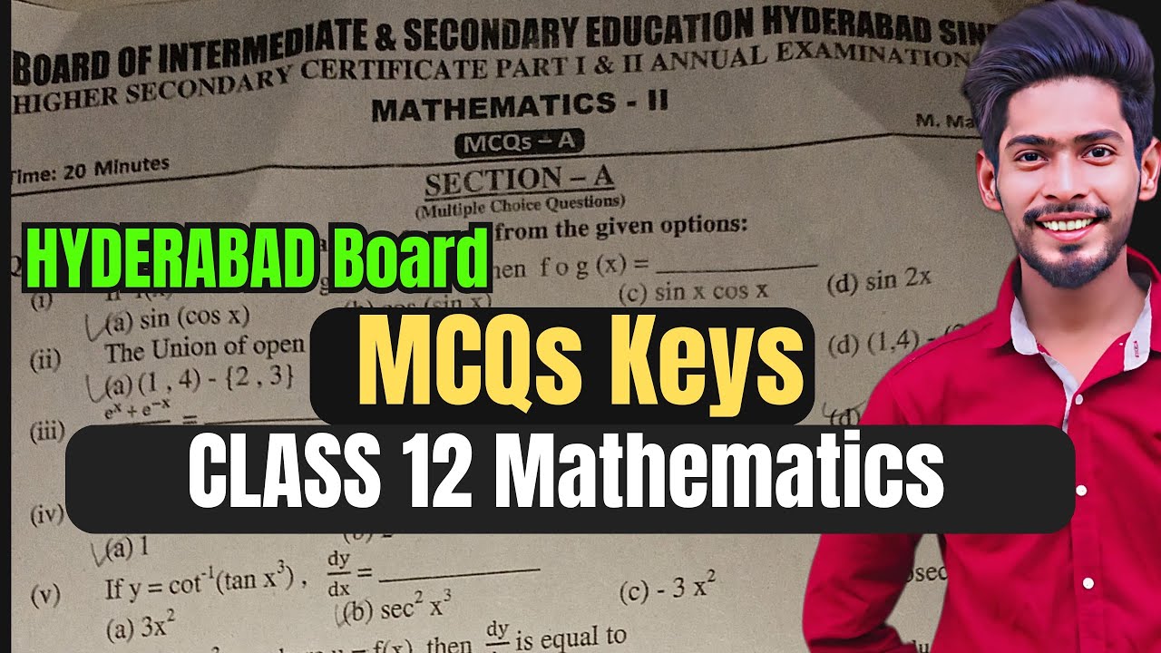 Class 12 mathematics Today Paper MCQs keys | XII Correct MCQs key maths ...
