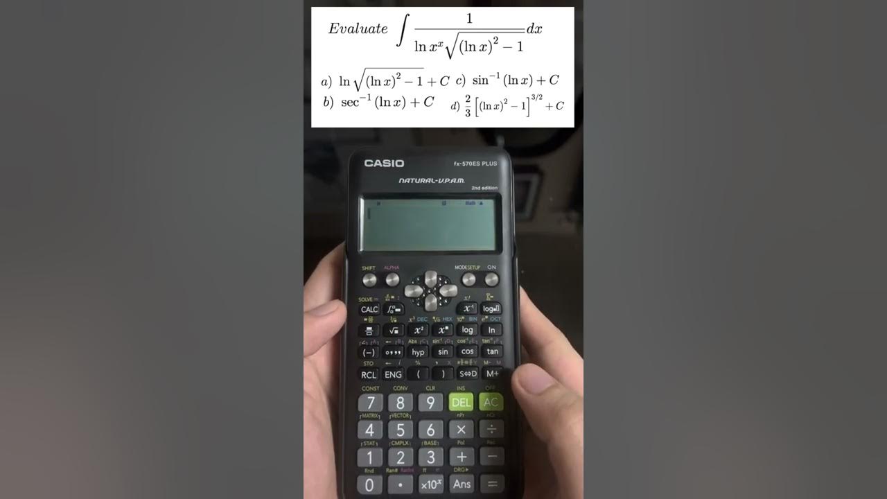 Calculator Techniques for Indefinite Integrals Using Casio fx- 570 ES ...