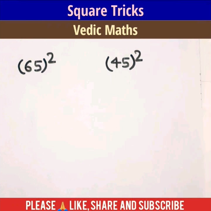 Square | Square Tricks | Square short tricks | #shorts #maths # ...
