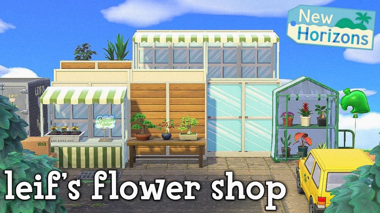 leif's flower shop speed build🌼:: animal crossing new horizons - YouTube