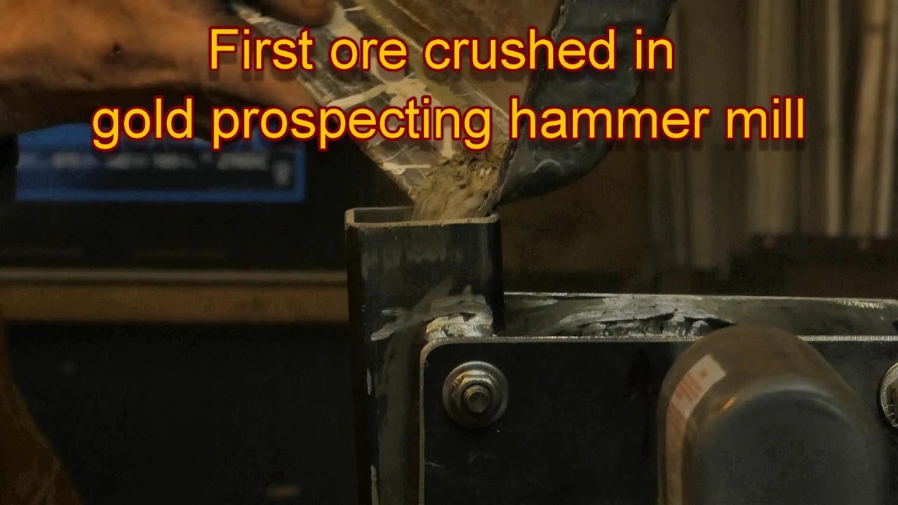 Living on Gold! First ore crushed in impact mill - YouTube