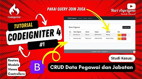 Codeigniter 4 - Manajemen Data Pegawai - YouTube