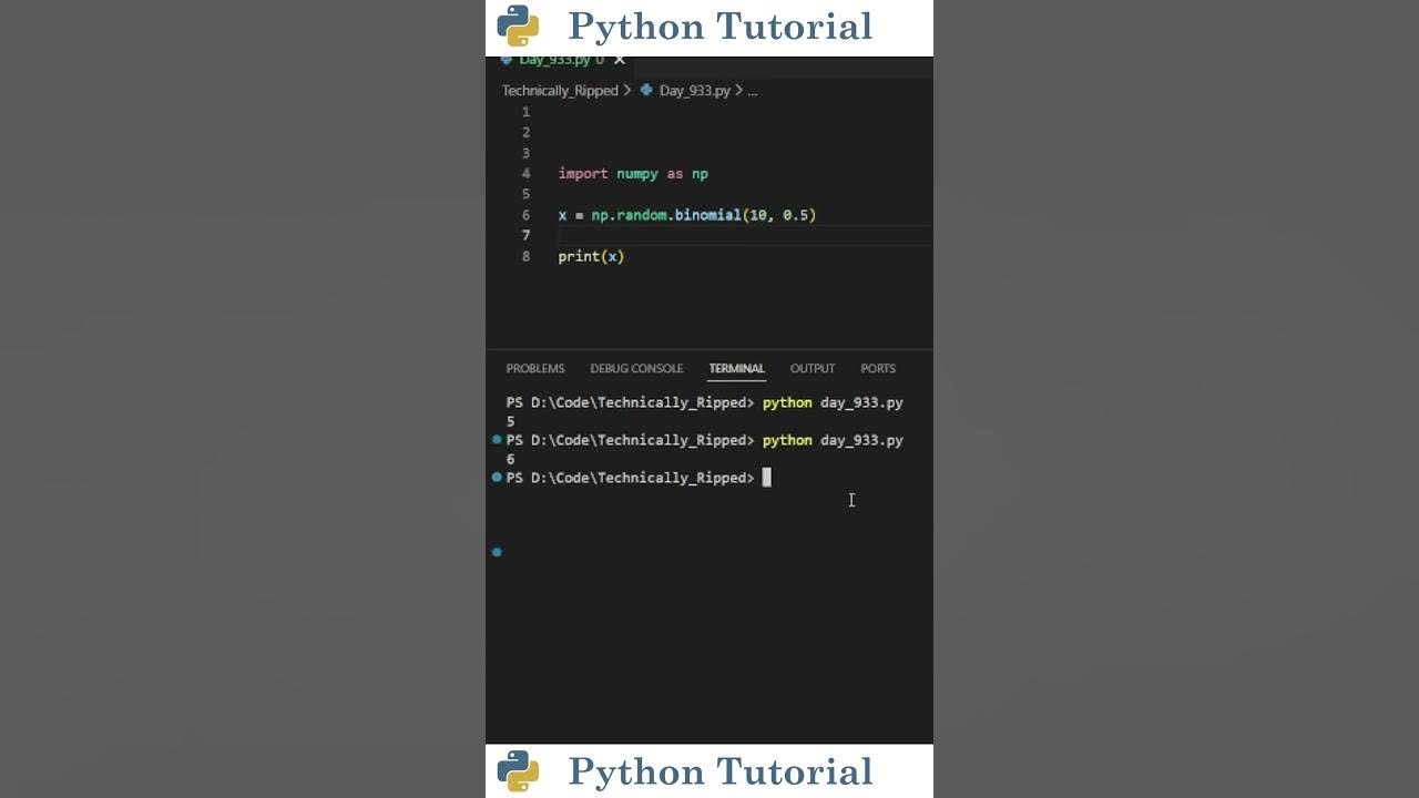 NumPy Binomial Function Explained Simply | Python Tutorial - YouTube