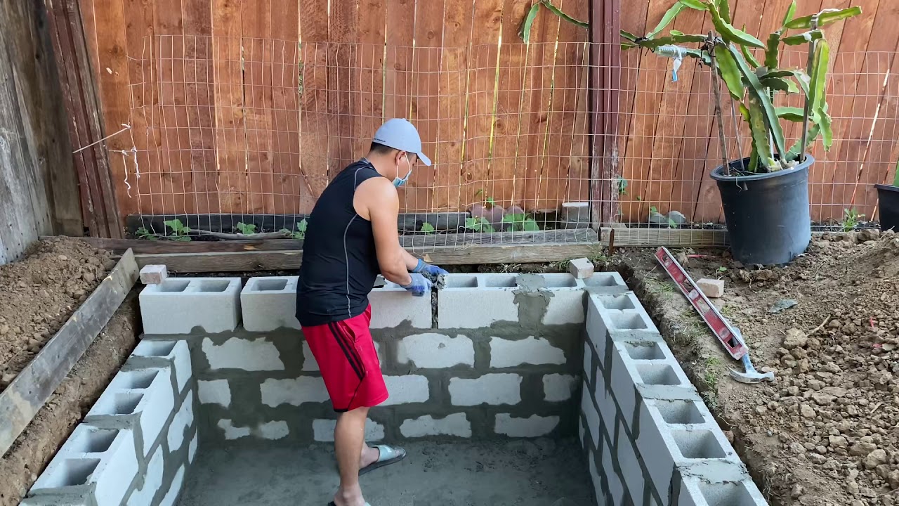 #23. Build The Koi Fish Pond Part 1. Xây Hồ Cá Koi Phần 1 - YouTube