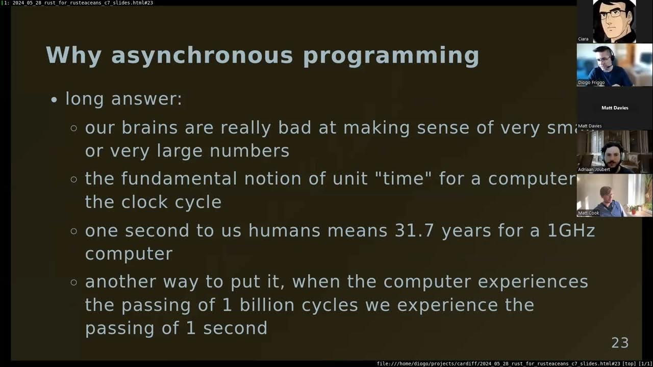 Async (Rust for Rustaceans Book Club: Chapter 8) - YouTube