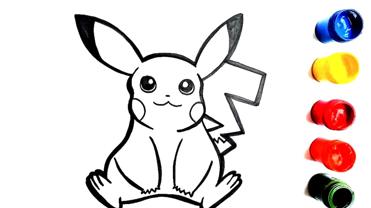 How To Draw Pikachu? | Drawing And Painting Pikachu For Kids & Toddlers ...