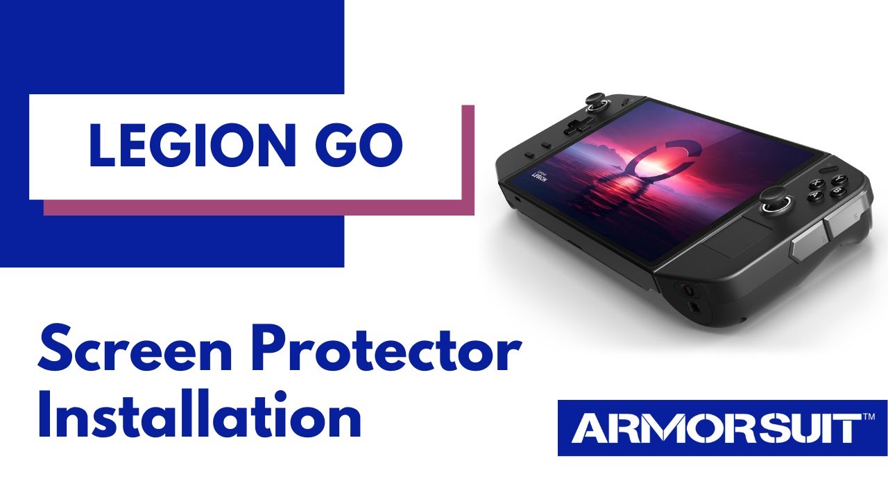 Lenovo Legion Go Screen Protector MilitaryShield Wet Installation Video ...