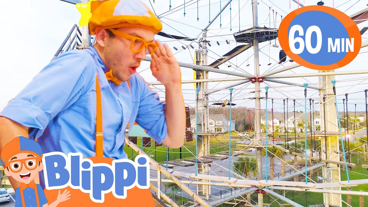 Blippi Visits an Climbing Adventure Park | Fun with Blippi! | Blippi ...