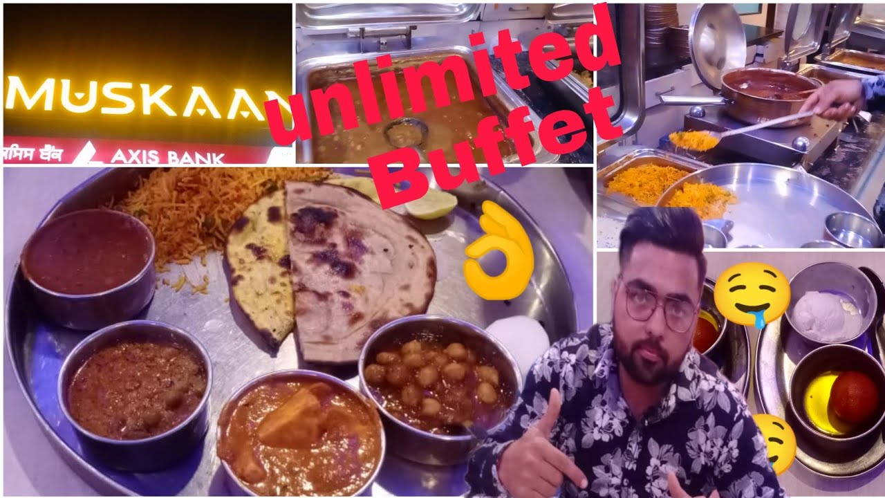 Unlimited Food 😱 in Amritsar Muskaan Restaurant} [Vegg Buffet]😎🤤👌👌 # ...
