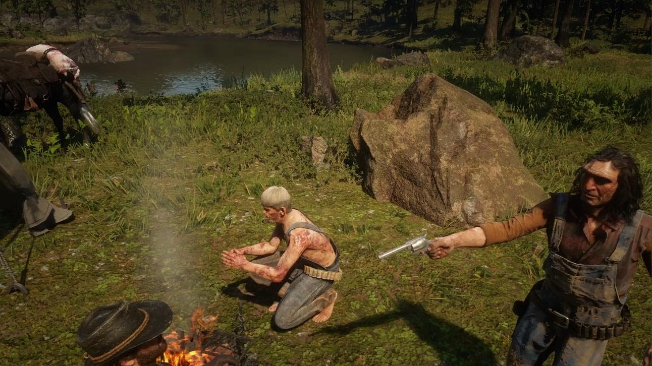 RDR2 Arthur thwarts Murfree Brood ambush - YouTube