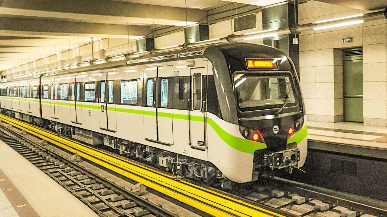 Train Rotem EMU third generation Athens Metropolitan Railway Greece ...