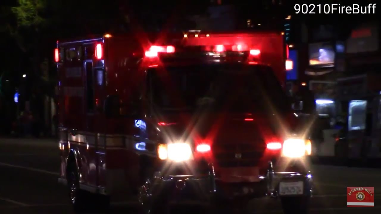 LAFD Rescue 827 (reserve) & Rescue 82 Responding (Timberwolf Siren ...