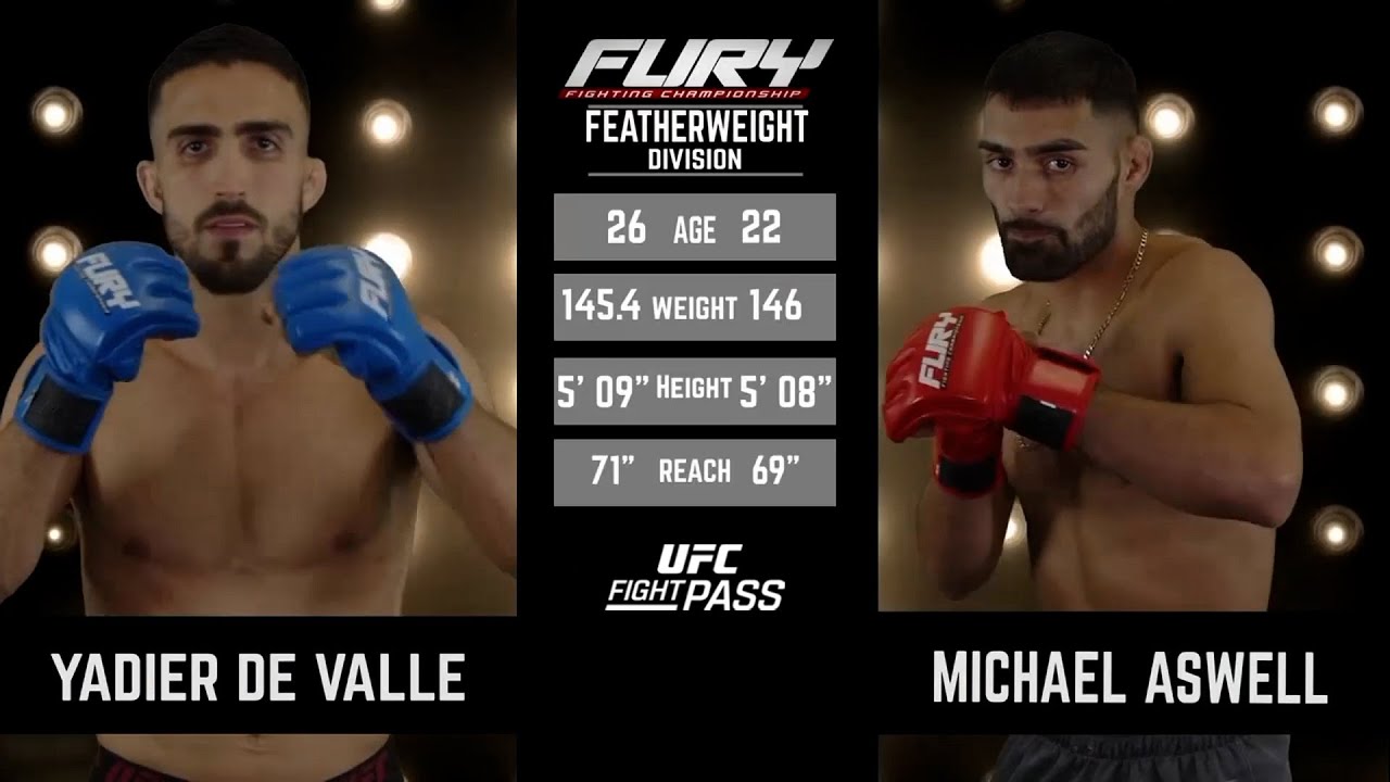Fury FC 80: Michael Aswell vs Yadier Del Valle | June 25, 2023 - YouTube