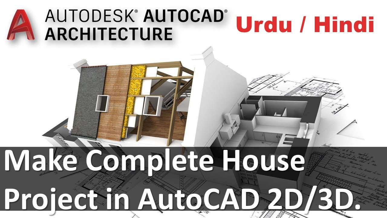 2D House Project in AutoCAD | How to Make Complete House Project in ...
