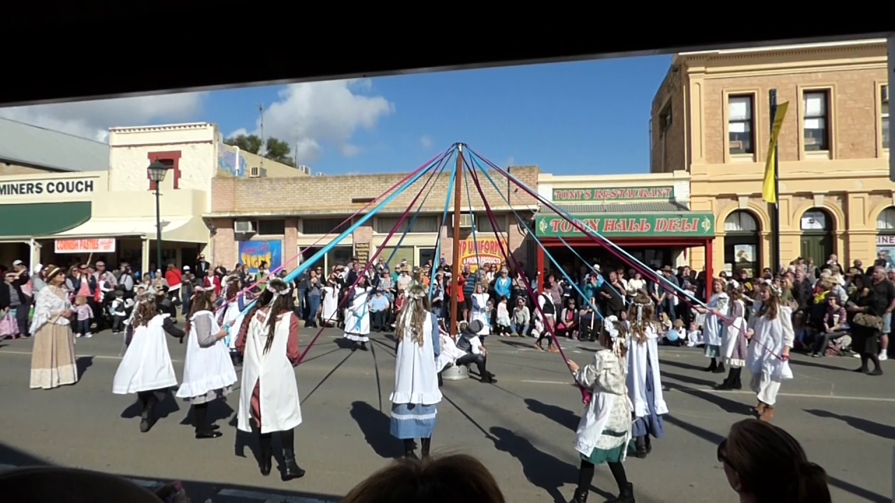 Maypole dance The Gypsy's Tent and the Grand Chain at Moonta, South ...