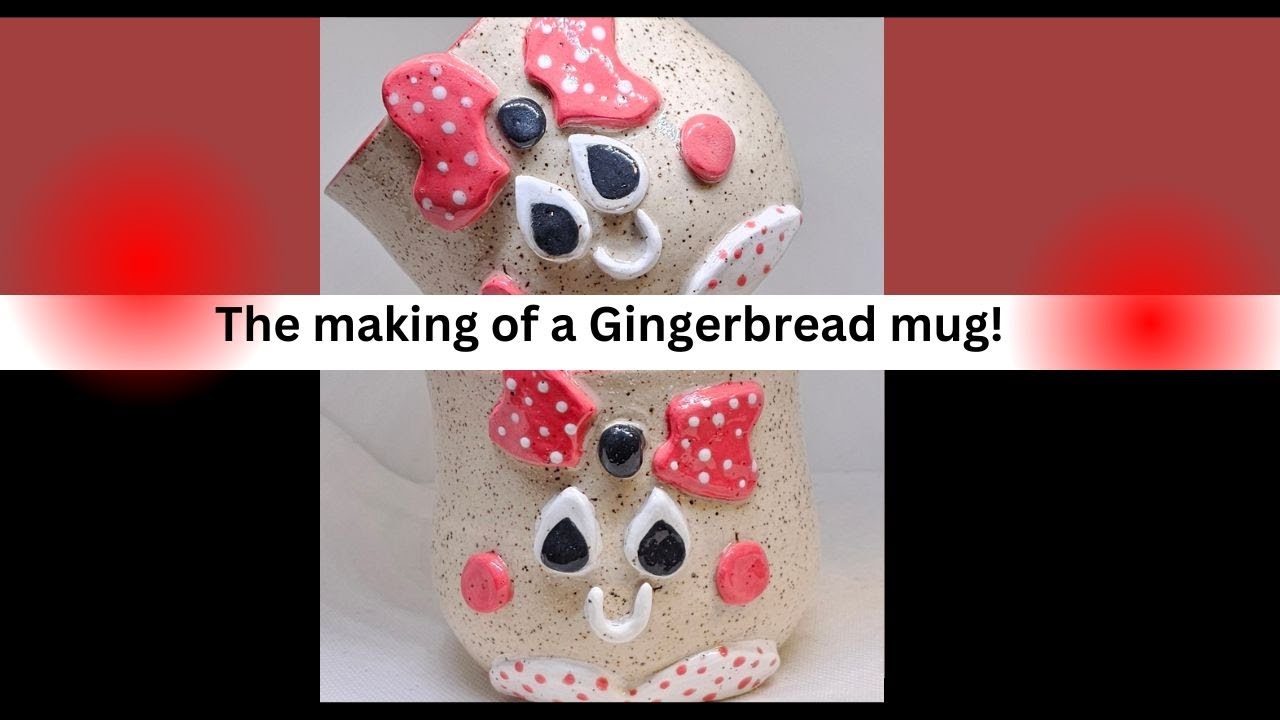 Festive Holiday Gingerbread Girl Mugs! #christmascraft #ceramic #mugs ...