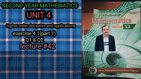 UNIT 4 SECOND YEAR MATH (HIGHER ORDER DERIVATIVE AND PUBLICATIONS ...