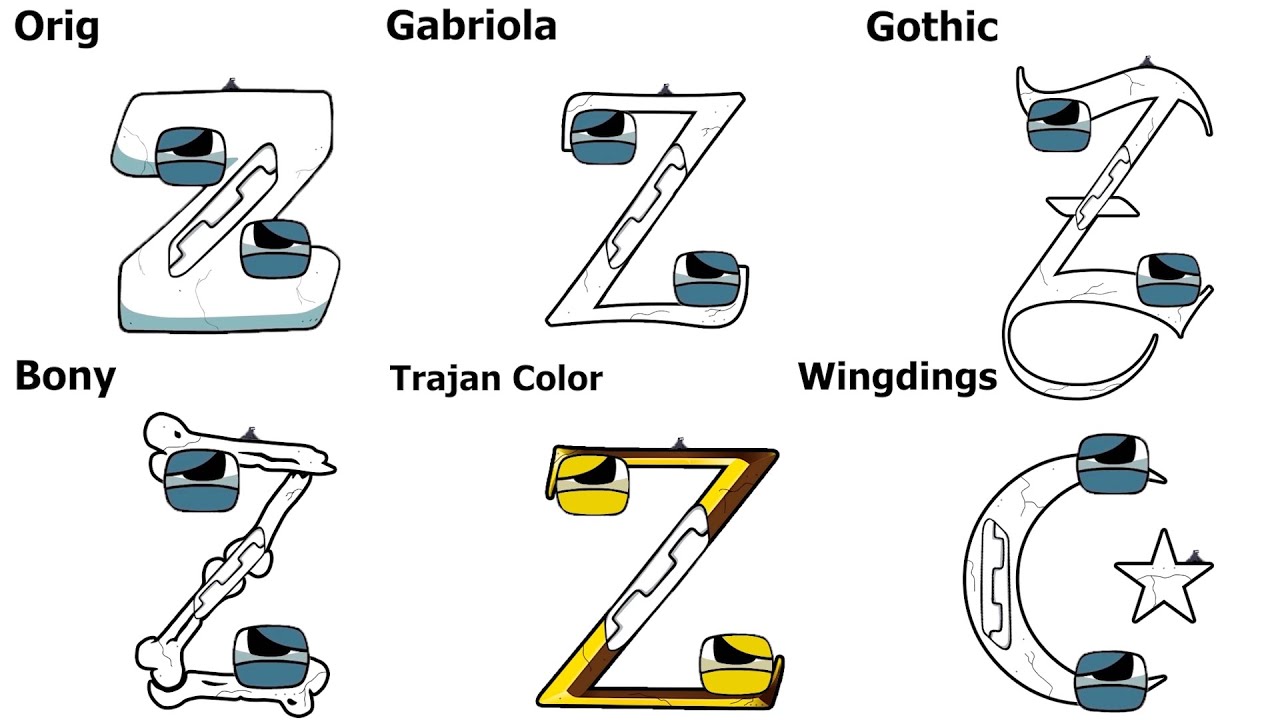 Alphabet Lore But Everyone Is ALL Different Fonts (Part 4) - YouTube