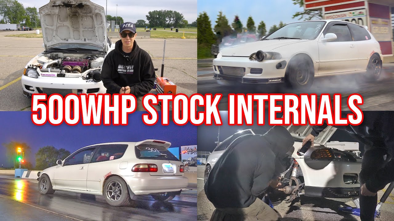 Frankenstein Turbo Civic Attempts a 10 Second Pass! (Kill Tune B18 ...