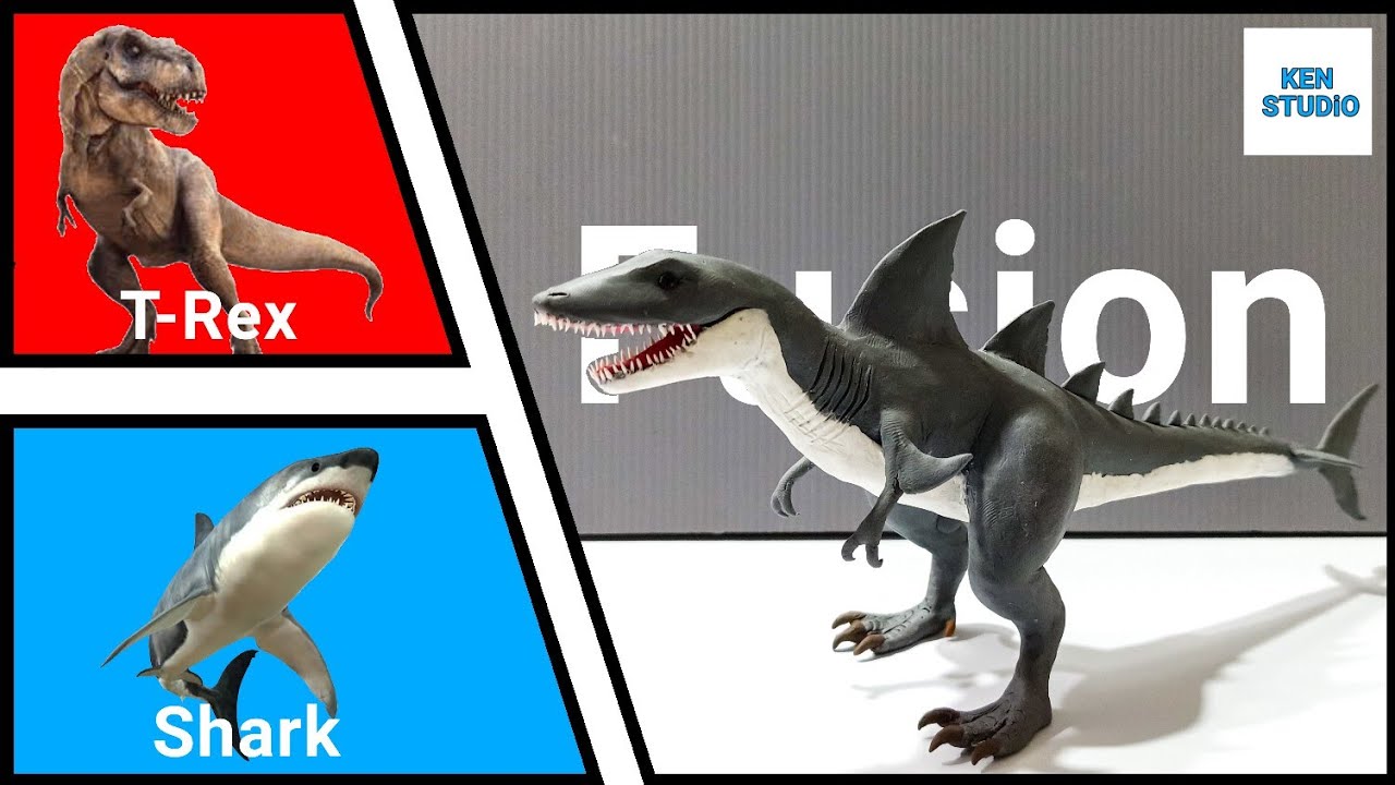 T-Rex Fusion Shark : StopMotion - YouTube