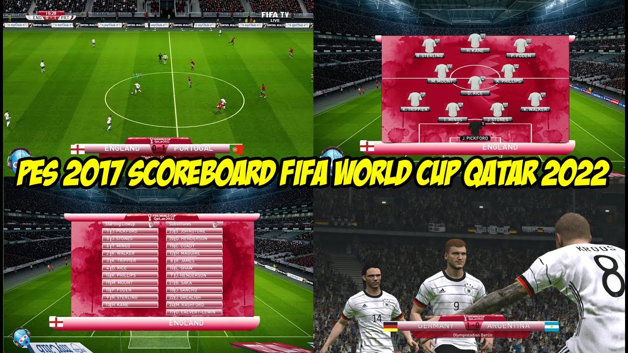 PES 2017 Scoreboard FIFA World Cup Qatar 2022 - YouTube