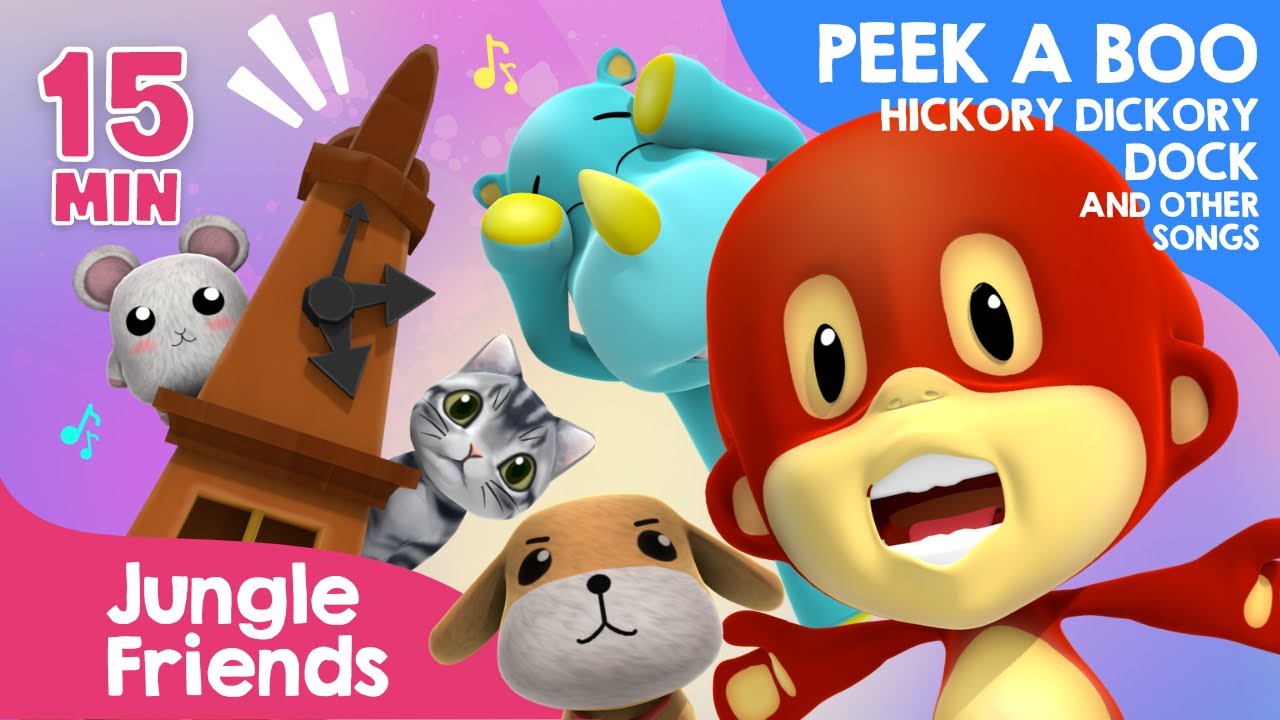 Peek A Boo, Hickory Dickory Dock, and Other Songs - 15 Min Jungle ...