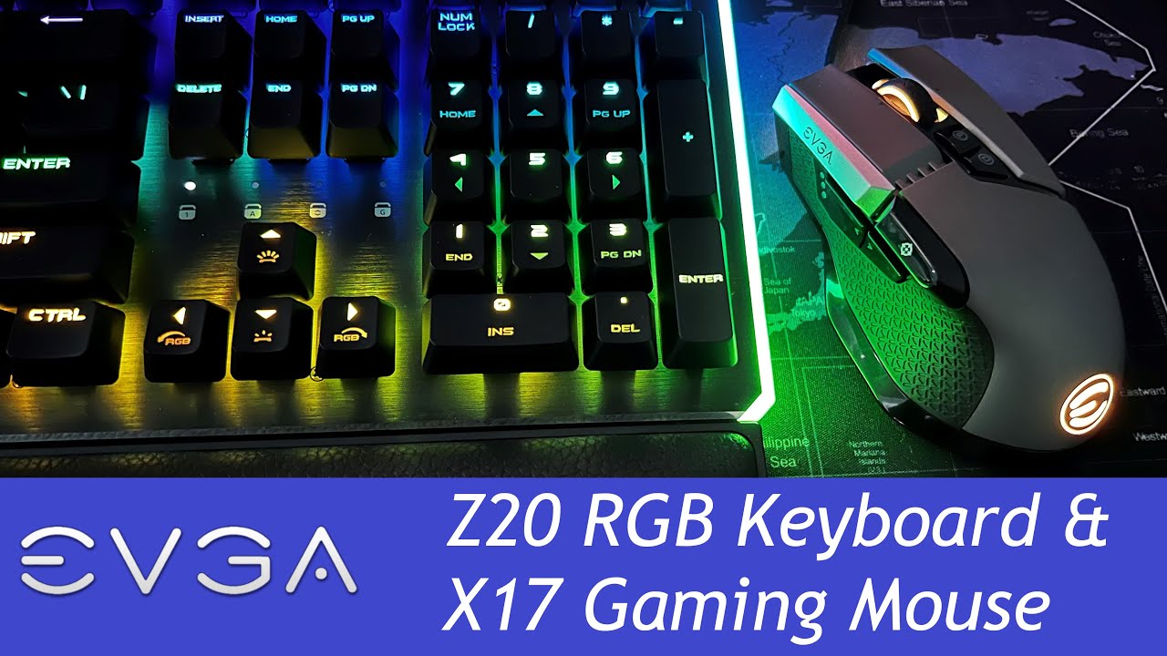 EVGA Z20 RGB Keyboard & X17 Gaming Mouse - Unboxing and Review - YouTube