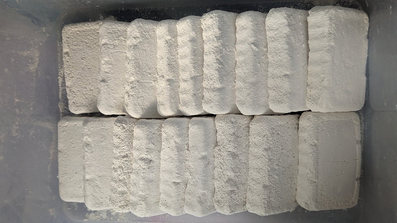 18 Crushed Dusty Glassy Reformed Chalk Slabs !!ASMR - YouTube